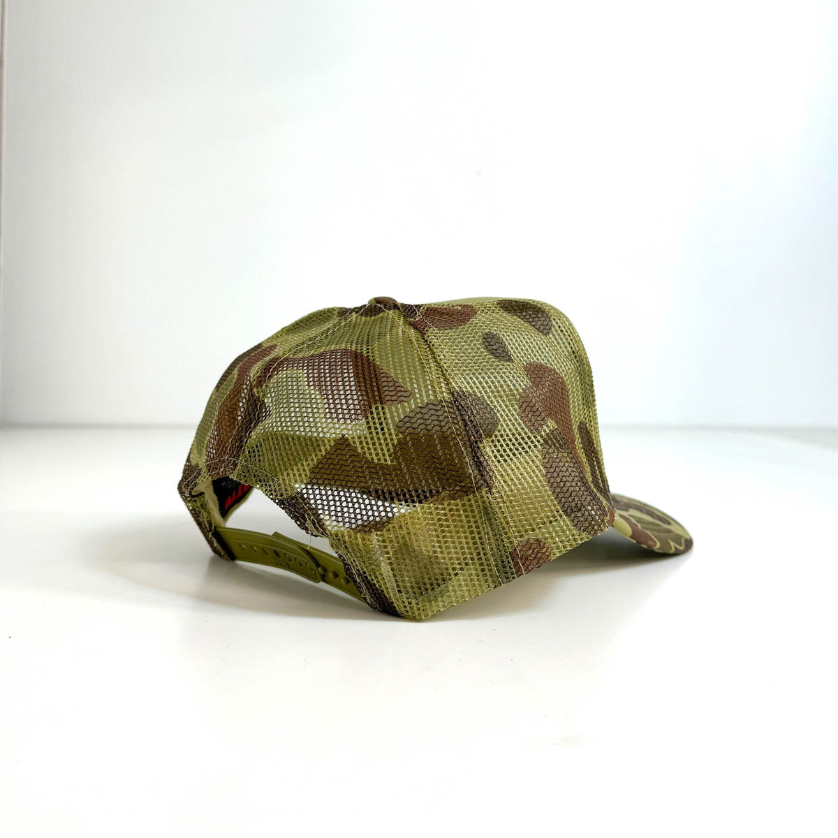 Orange Blockhead Camo Foamie Trucker – Go Fast Don't Die