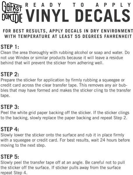 Safety Second Decal – Go Fast Don't Die